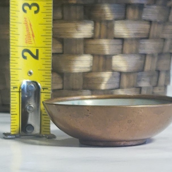 Vintage | Accents | Mid Century Hand Painted Enamel On Copper Bowl ...